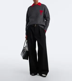 AMI Paris De Coeur Virgin Wool Sweater