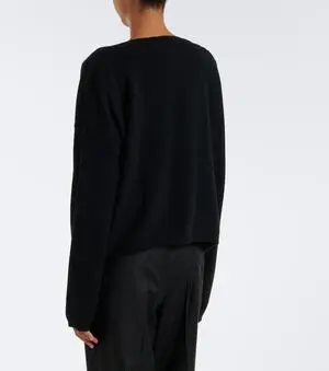 LISA YANG Abby Cashmere V-neck Cardigan - Black