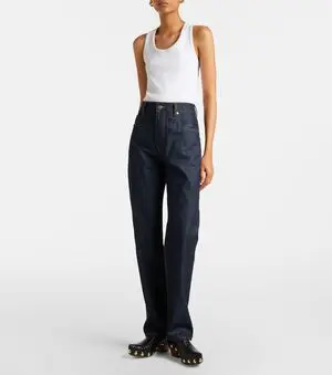 Bottega Veneta Indigo Cotton Straight Leg Jeans