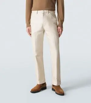 TOM FORD Cotton Satin Straight Leg Trousers