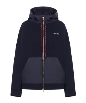Miu Miu Cotton Fleece Zipper Hoodie - No