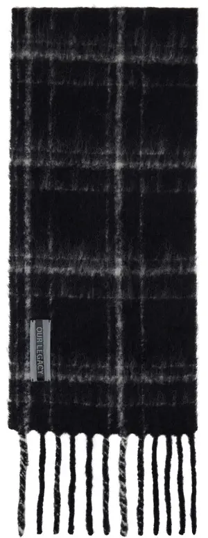 Our Legacy Checked Scarf - Black