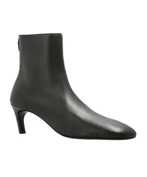 TOTEME Zippered Ankle Boots - Black