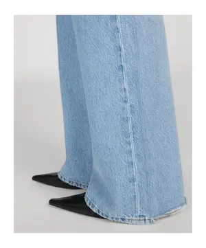 FRAME The Gray Wide-leg Flare Jeans