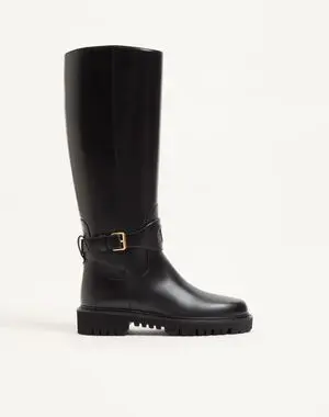 Valentino Garavani Vlogo Signature Calfskin Boots - Black