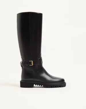 Valentino Garavani Vlogo Signature Calfskin Boots