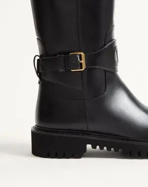 Valentino Garavani Vlogo Signature Calfskin Boots
