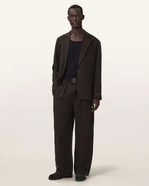 ALLSAINTS Marko Relaxed Fit Linen Blend Pants
