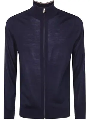 Paul Smith Sweater Zip Thru "mens Cardigan - Blue