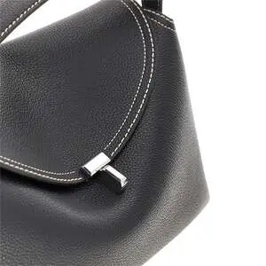 TOTEME T-lock Grained Leather Top-handle Bag