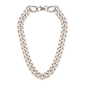 SYLVIA PIECHULLA Chunky Aluminium Chain Necklace Matinee Length Cleopatra - Silver