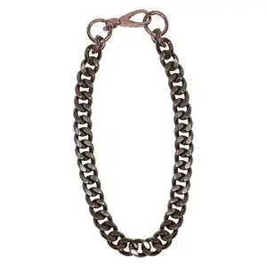 SYLVIA PIECHULLA Chunky Aluminium Chain Necklace Matinee Length Cleopatra - Black