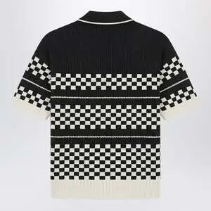 Amiri Checkered Mesh Sweater With Logo Embroidery