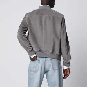 TOM FORD Suede Bomber Jacket - Grey