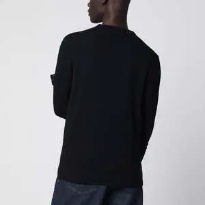Stone Island Navy Ribbed Crew-neck Sweater