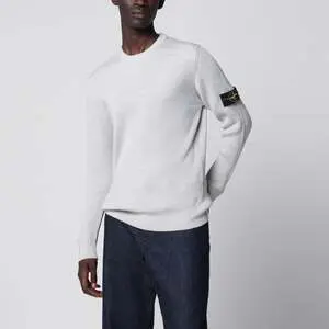 Stone Island Stone Island Sand Ribbed Crew-Neck Sweater Beige