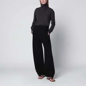 LEMAIRE Dark Long-sleeved Sweater With Scarf Detail