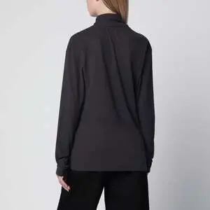 LEMAIRE Dark Long-sleeved Sweater With Scarf Detail