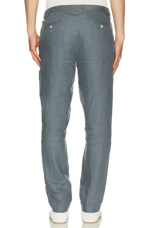 Onia Linen Trouser In Blue
