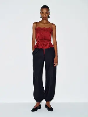 REFORMATION Silvia Top Lace - Red
