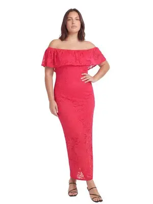24seven Comfort Apparel Off The Shoulder Day Dresses