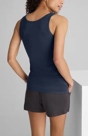 Tommy John Micro Rib Fitted Tank - Blue