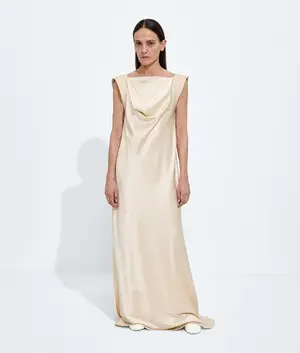 Bottega Veneta Fluid Silk Satin Dress