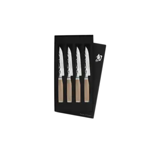 SHUN Premier 4 Piece Boxed Steak Knife Set - Blonde
