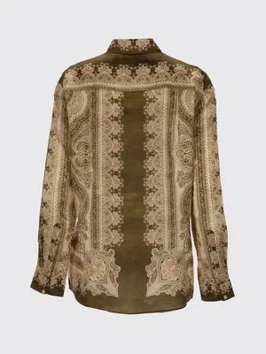 Zimmermann Paisley-print Long-sleeved Silk Shirt