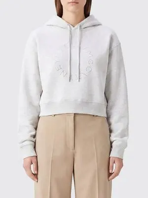 Stella McCartney Cotton Hoodie With Tone-on-tone Logo - Grey