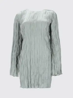 Staud Long Sleeve Pleated Dress