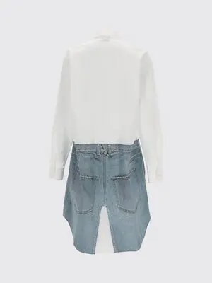 Moschino Bi Denim Long-sleeved Mini Shirt Dress