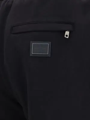 Dolce & Gabbana Cotton Jogging Trousers With Drawstring And Slit Pockets