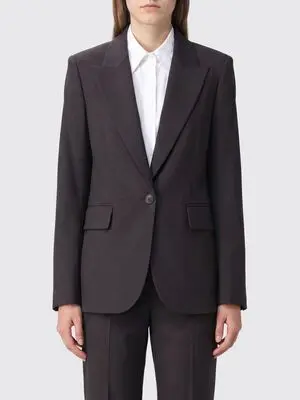 Zadig&Voltaire Single-breasted Blazer With Embroidered Slogan And Peak Lapels