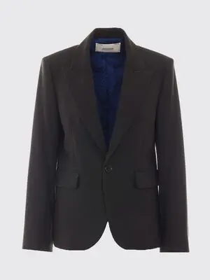 Zadig&Voltaire Single-breasted Blazer With Embroidered Slogan And Peak Lapels