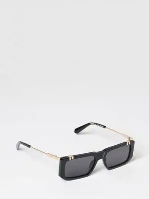 Off-White Rectangular Acetate And Metal Sunglasses - Black