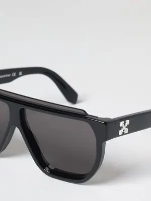 Off-White Aviator Acetate Sunglasses With Arrow Logo - Black