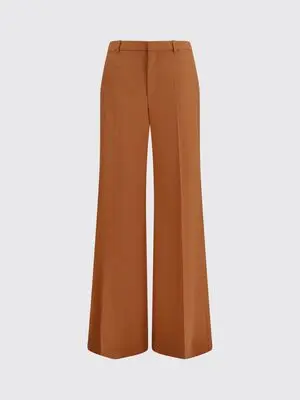 Chloé Wide-leg Pleated Cotton Trousers - Red