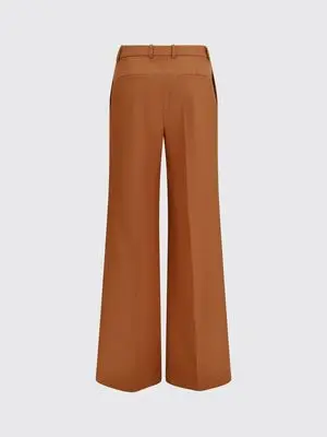 Chloé Wide-leg Pleated Cotton Trousers - Red