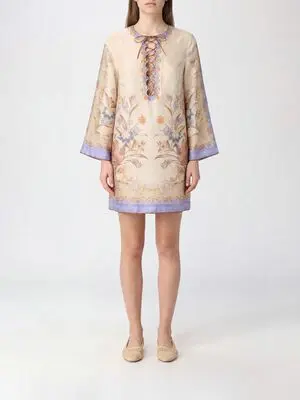 Zimmermann Indra Floral Print Linen Tunic - Beige