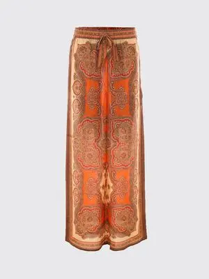 Zimmermann Mahon Paisley Print Silk Wide-leg Trousers