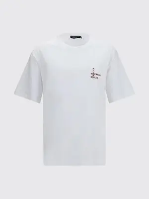 Dolce & Gabbana Cotton Crewneck T-shirt With Contrast Graphic Print
