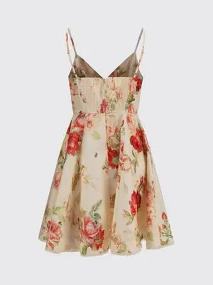 Zimmermann Roselight Floral Linen Mini Dress
