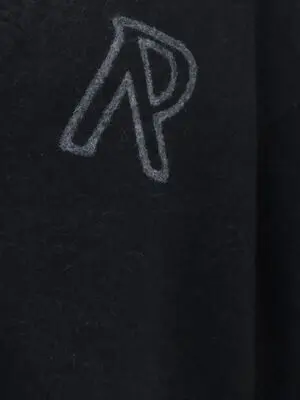 REPRESENT V-neck Alpaca Wool-blend Jacquard Logo Cardigan
