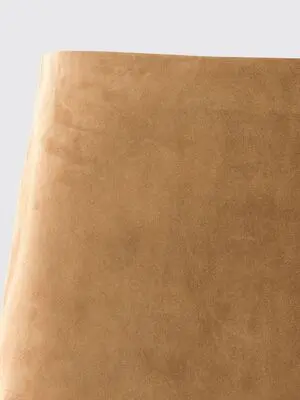 Khaite Mid-rise Suede Leather Pencil Mini Skirt