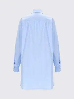 Moschino Cotton Mini Chemisier Dress With Pussy-bow Collar