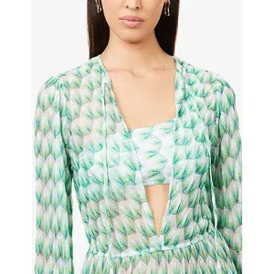 Missoni Cut-out Floral-print Knitted Cover-up