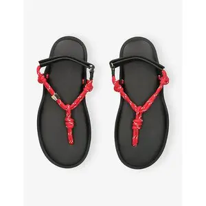 Flowze Flòwze Woven Sandals With Hook-and-loop Fastening - Red