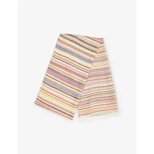 Paul Smith Signature Stripe-pattern Wool And Silk-blend Scarf - Multicolour