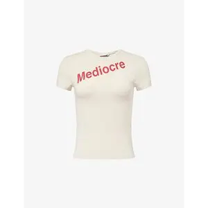 SISTERS & SEEKERS Mediocre" Slogan Print T-shirt